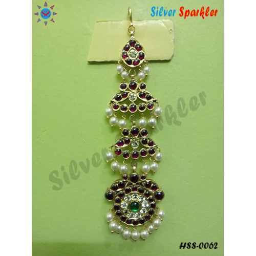 Traditional Temple Jewellery Small Tika Head Single set or Chutti.